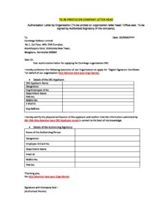 Care4sign Authorisation letter Format – Care4Sign. Digital Signature ...